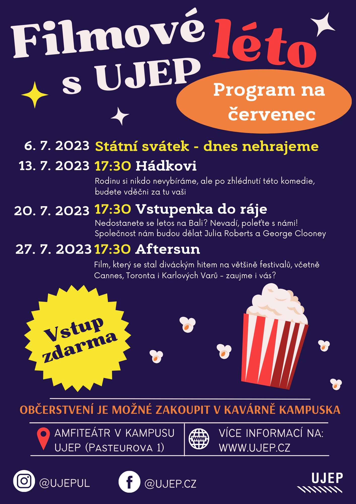 Filmové léto s UJEP - UJEP | Univerzita J. E. Purkyně